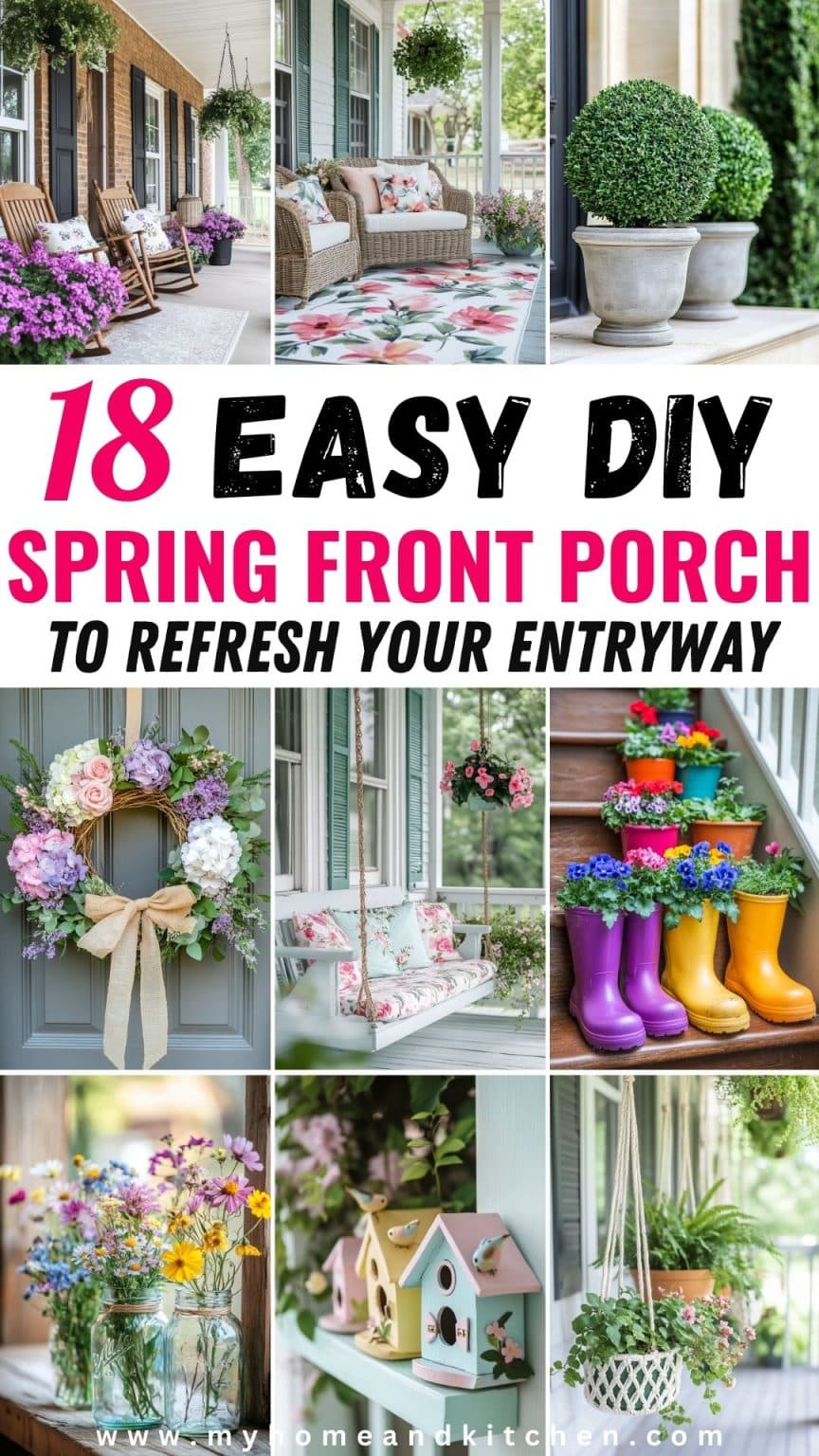 20 DIY Spring Front Porch Ideas to Refresh Your Entryway - My Home And ...