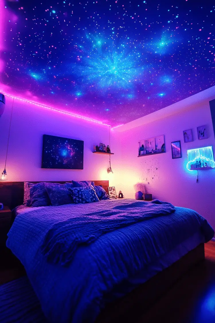 27 Neon Bedroom Ideas for a Cool and Luminous Design - My Home And Kitchen
