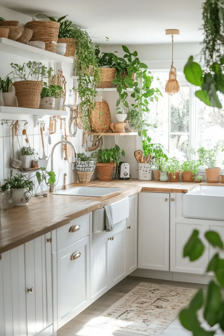 20 Boho Kitchen Decor Ideas for House or Apartment - My Home And Kitchen
