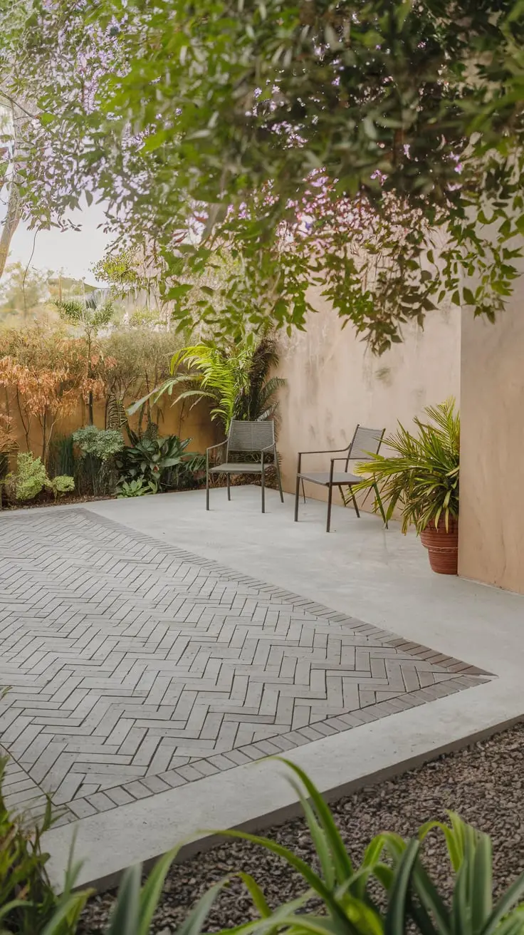 12 Eye-Catching Paver And Concrete Patio Ideas - My Home And Kitchen