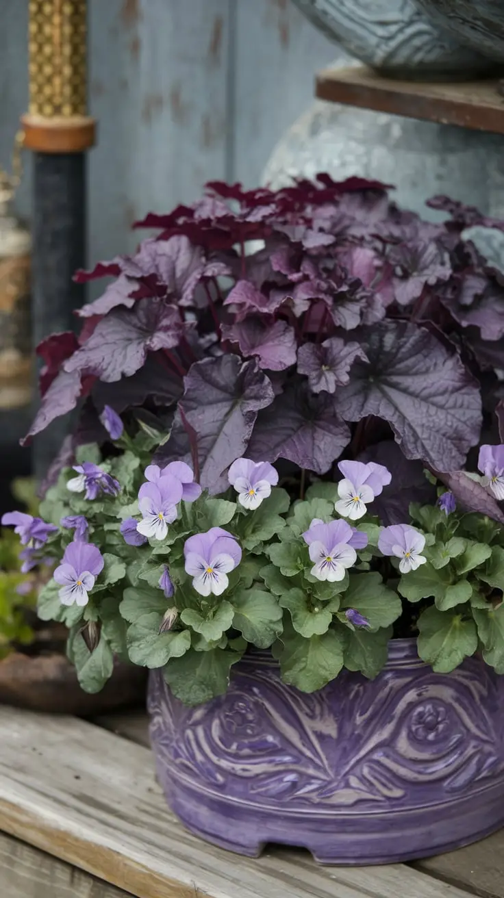 14 Stunning Purple Fall Container Garden Ideas - My Home And Kitchen