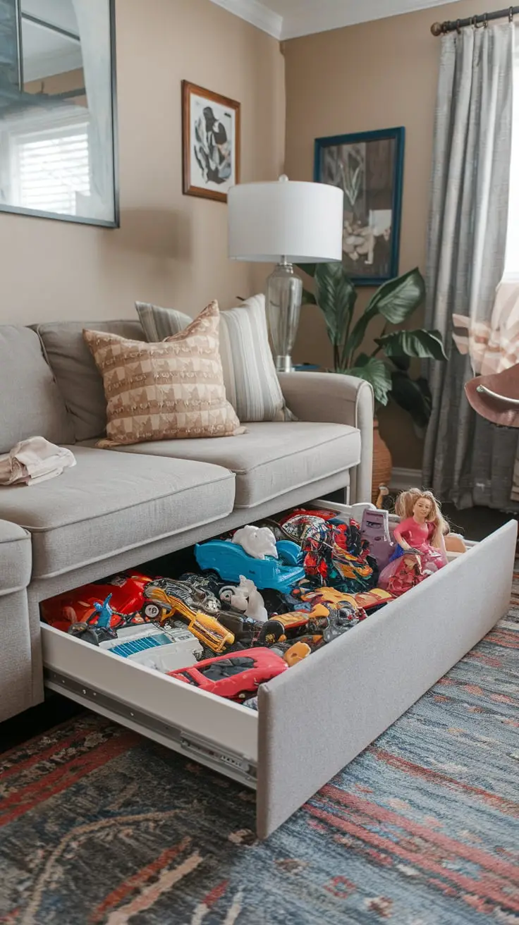 12 Smart & Chic Toy Storage Ideas For Living Room - My Home And Kitchen