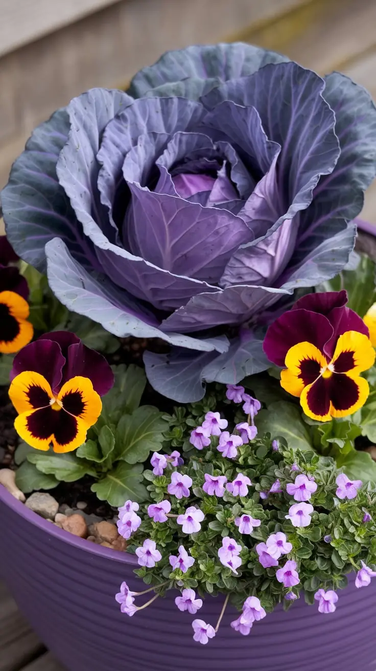 14 Stunning Purple Fall Container Garden Ideas - My Home And Kitchen