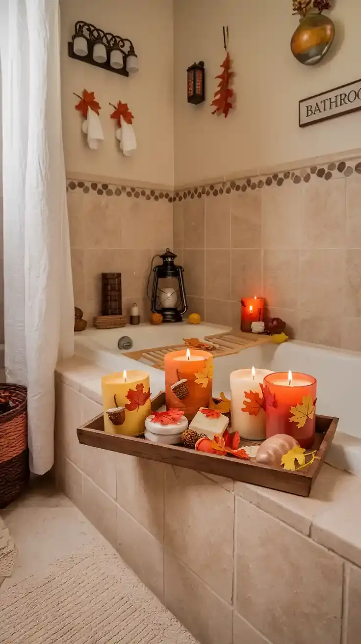 12 Beautiful Apartment Fall Bathroom Decor Ideas - My Home And Kitchen