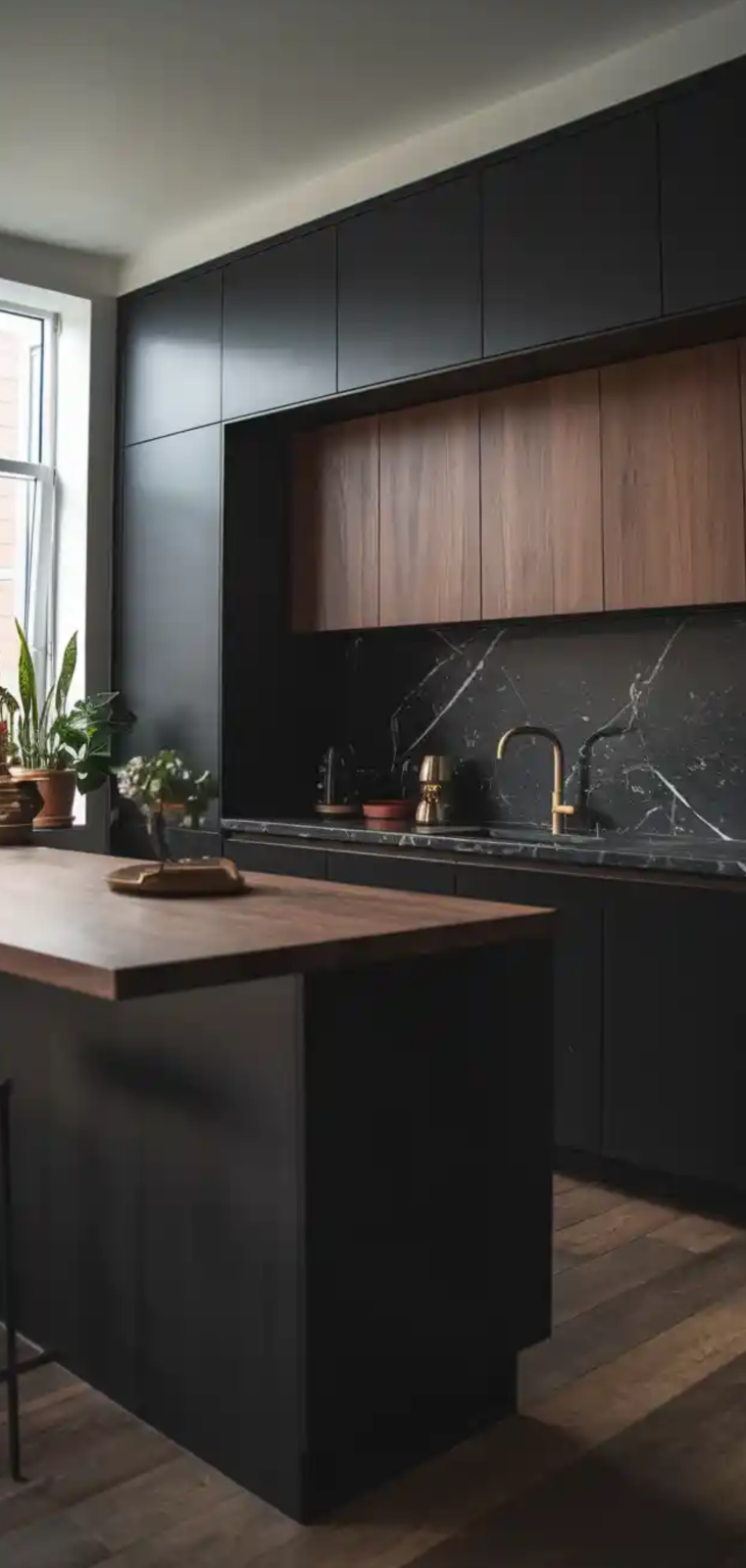 12 Charming Dark Kitchen Designs - My Home And Kitchen
