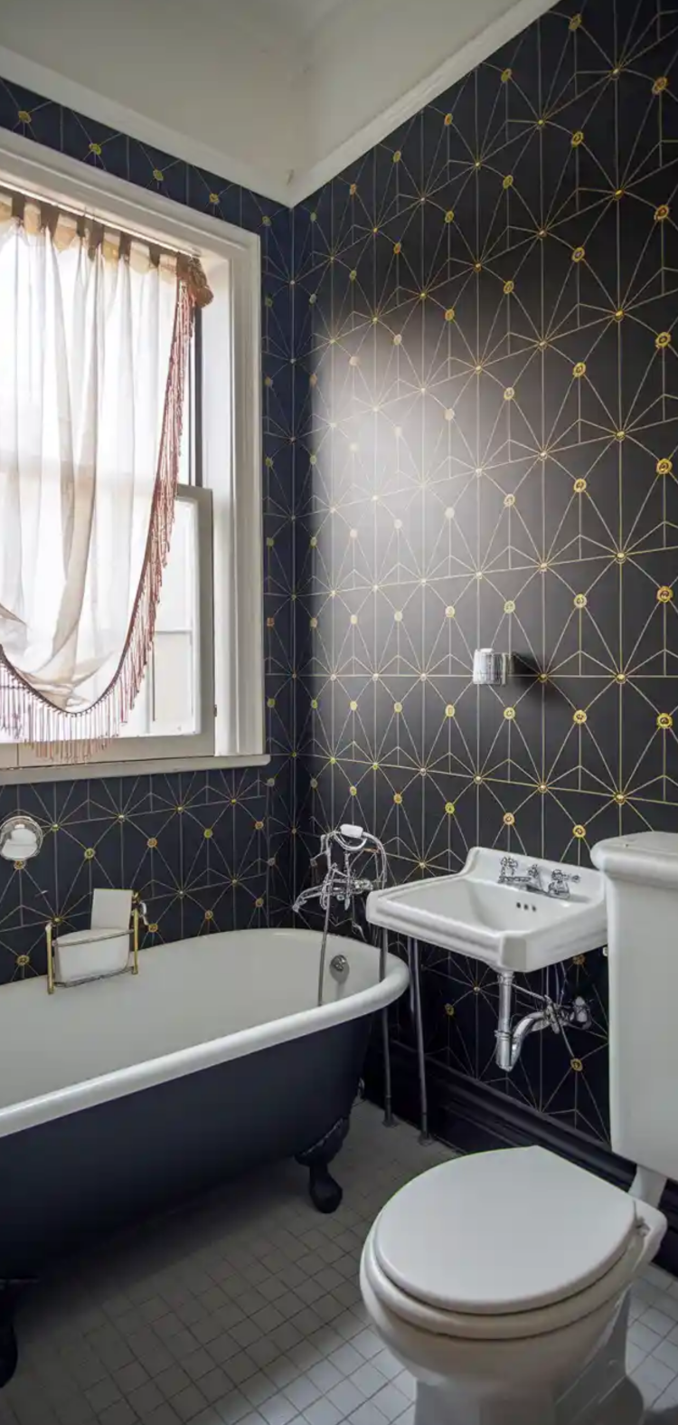 12 Beautiful Bathroom Wallpaper Ideas - My Home And Kitchen