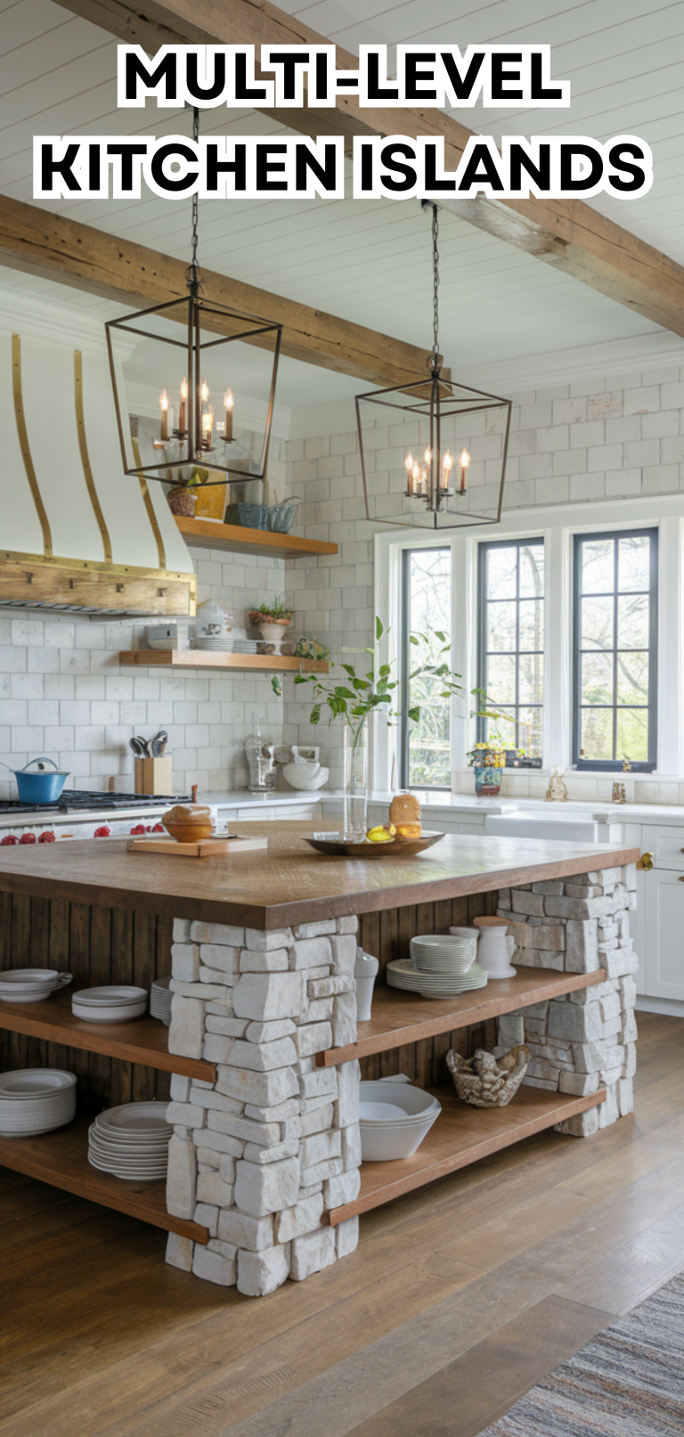16 Stunning Multi-Level Kitchen Islands Designs - My Home And Kitchen