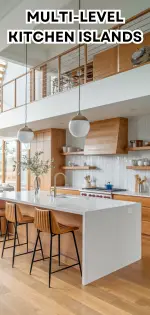 16 Stunning Multi-Level Kitchen Islands Designs - My Home And Kitchen