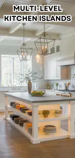 16 Stunning Multi-Level Kitchen Islands Designs - My Home And Kitchen