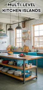 16 Stunning Multi-Level Kitchen Islands Designs - My Home And Kitchen