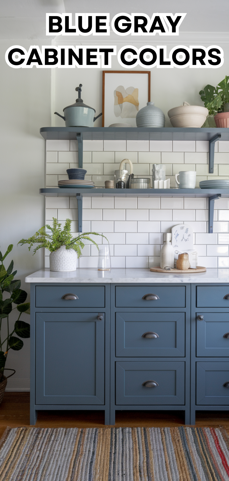 16 Blue Gray Cabinet Colors to Bring Calm to Your Kitchen - My Home And ...