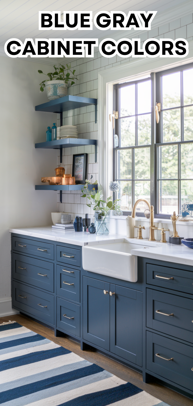 16 Blue Gray Cabinet Colors to Bring Calm to Your Kitchen - My Home And ...