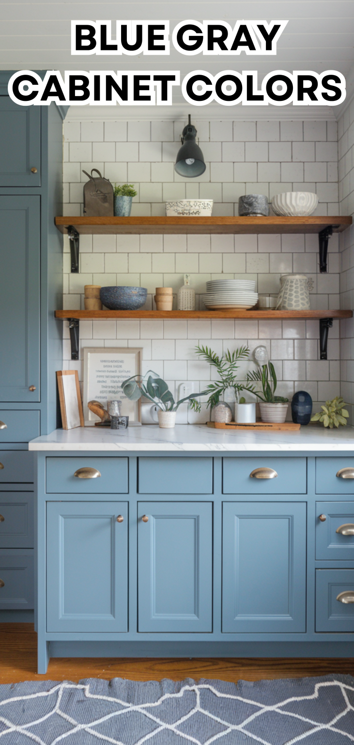 16 Blue Gray Cabinet Colors to Bring Calm to Your Kitchen - My Home And ...