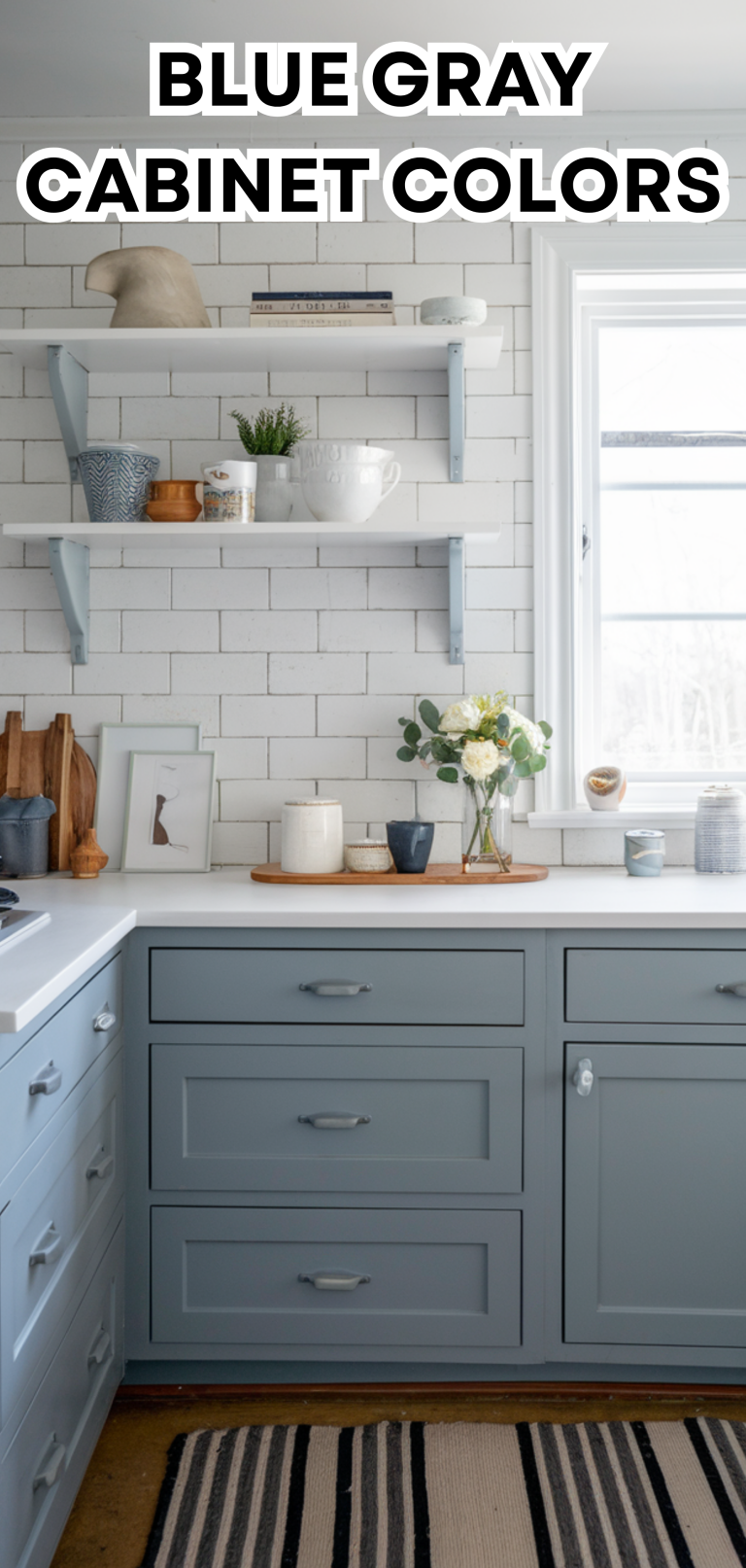 16 Blue Gray Cabinet Colors to Bring Calm to Your Kitchen - My Home And ...