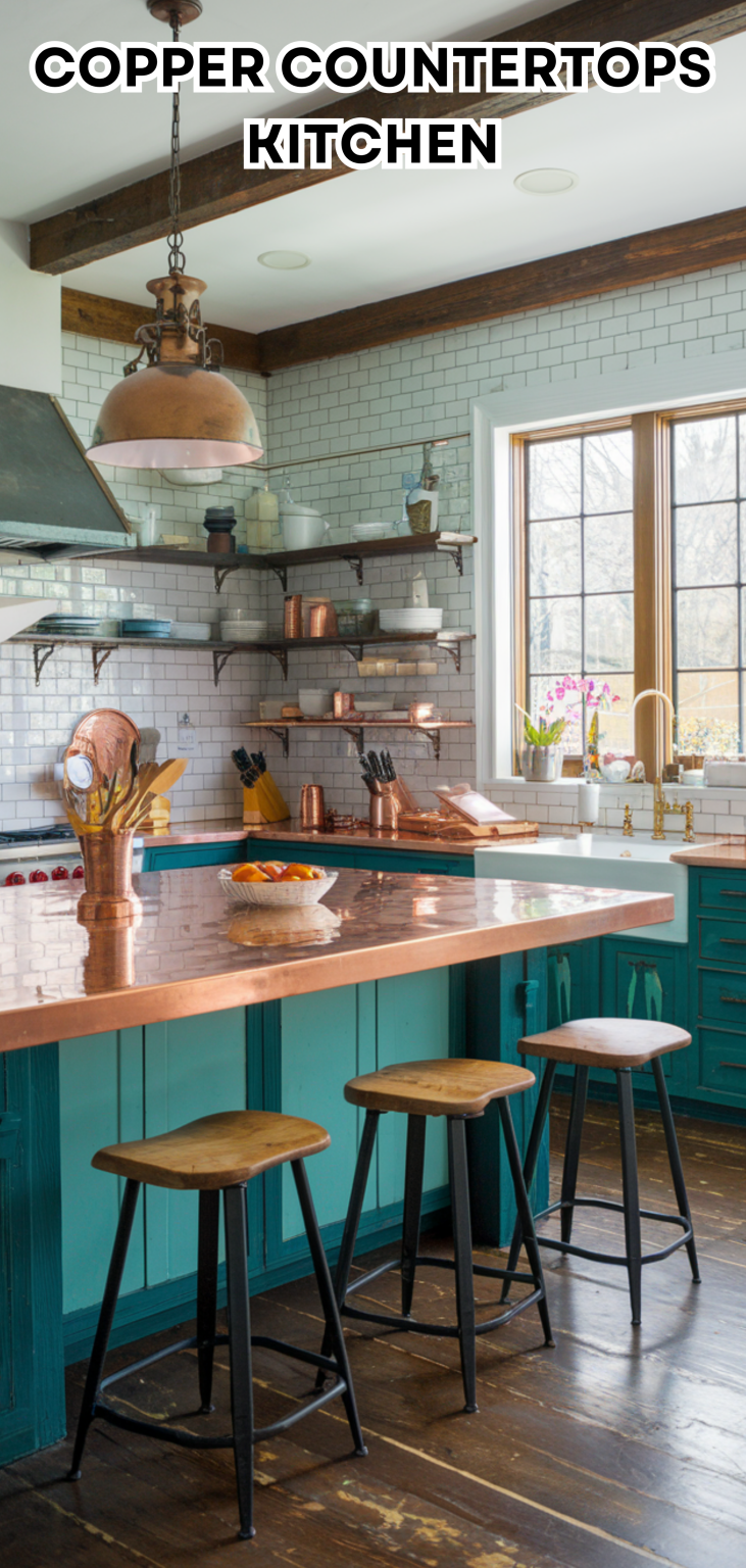 16 Stunning Copper Countertops Kitchen Designs - My Home And Kitchen