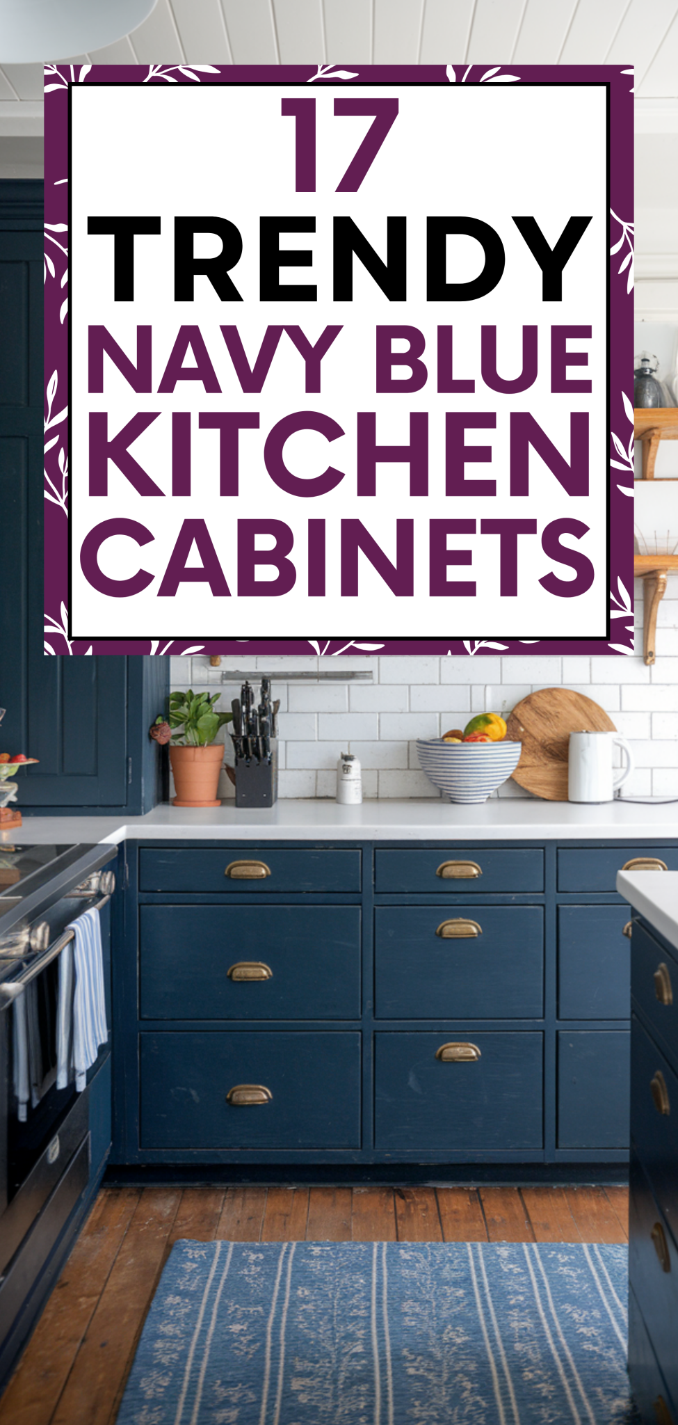 17 Trendy Navy Blue Kitchen Cabinets - My Home And Kitchen