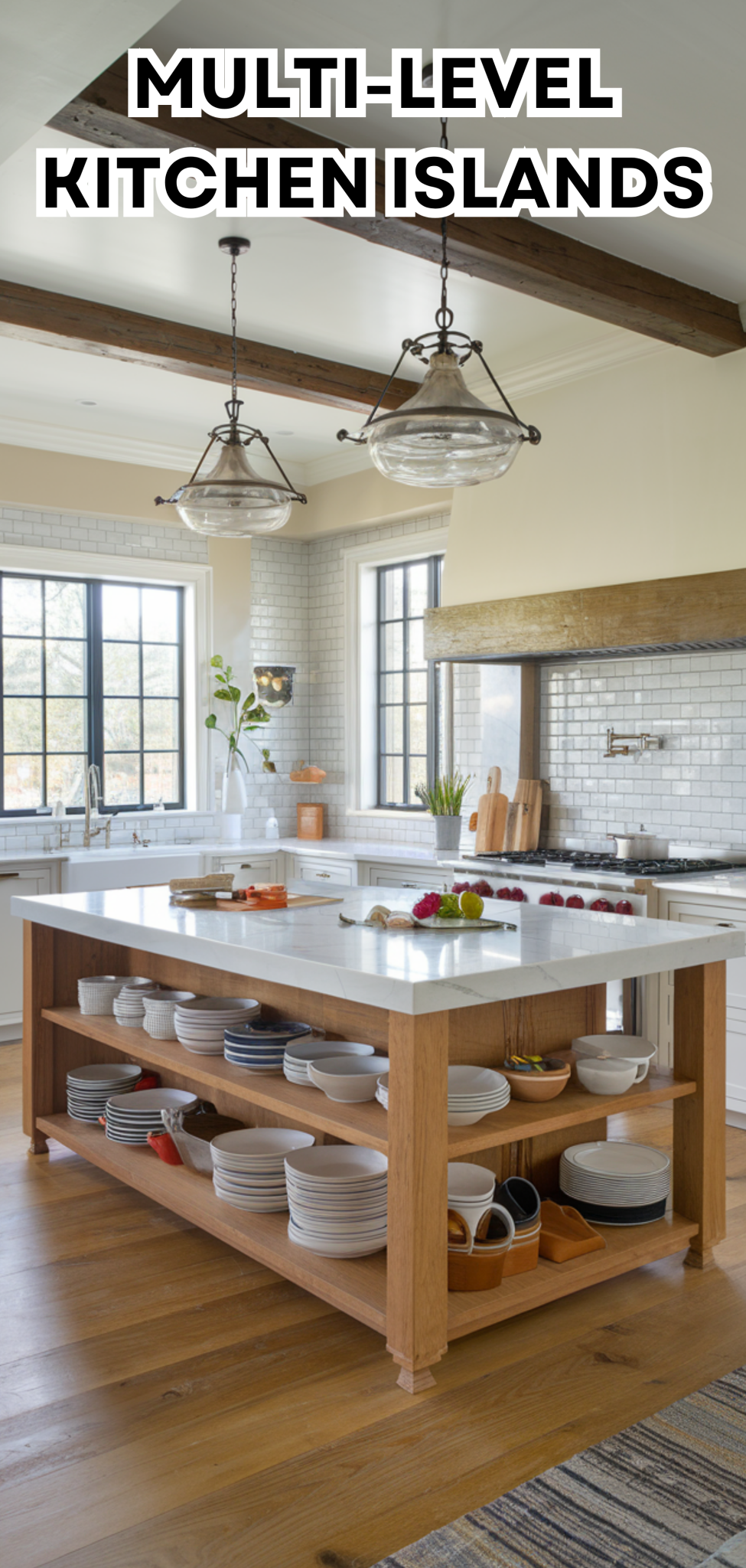 16 Stunning Multi-Level Kitchen Islands Designs - My Home And Kitchen