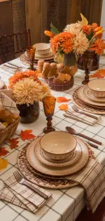 14 Easy Fall Feasts in Plaid: Thanksgiving Table - My Home And Kitchen
