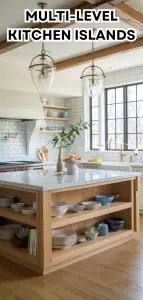 16 Stunning Multi-Level Kitchen Islands Designs - My Home And Kitchen