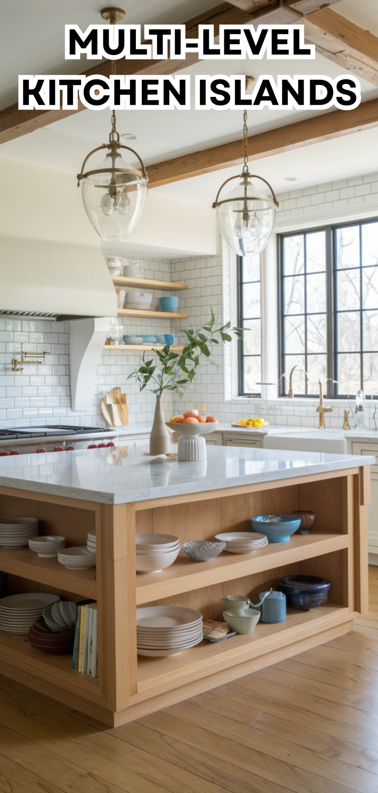 16 Stunning Multi-Level Kitchen Islands Designs - My Home And Kitchen