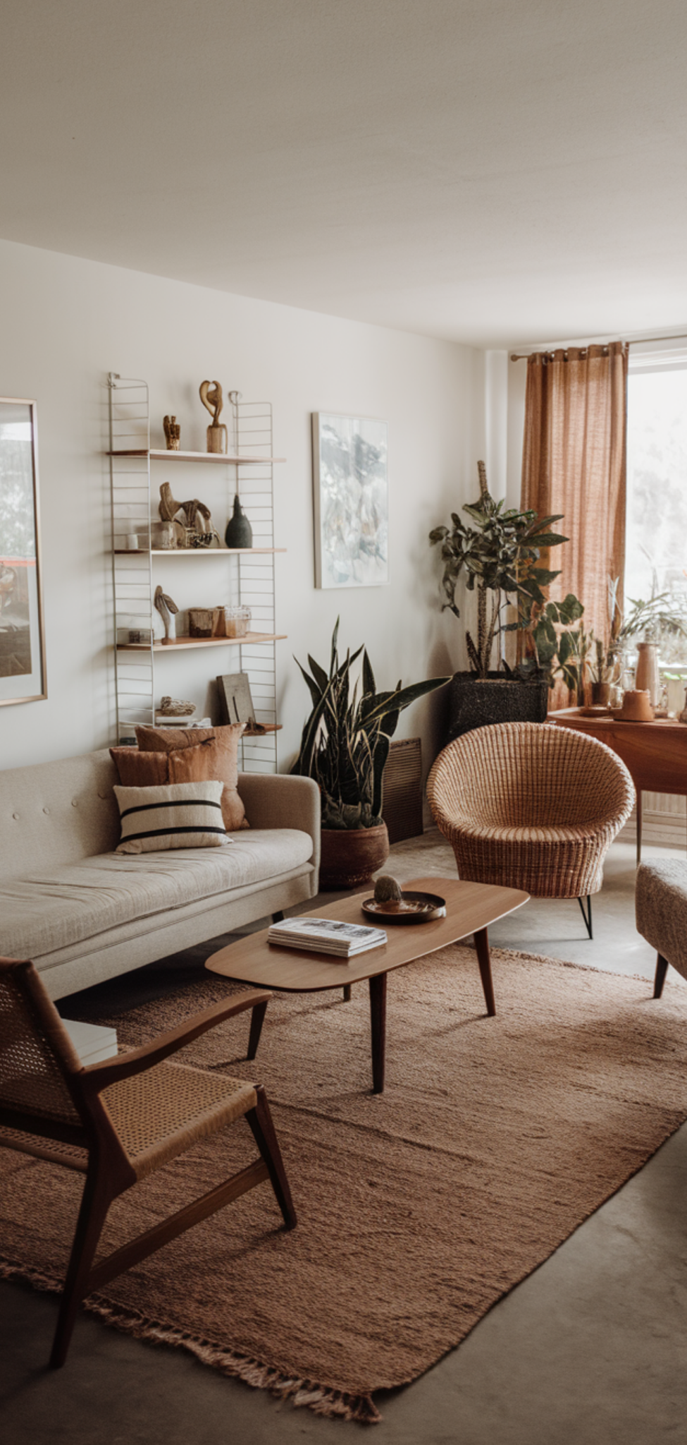 17 Gorgeous Boho Mid-Century Modern Living Room Ideas - My Home And Kitchen