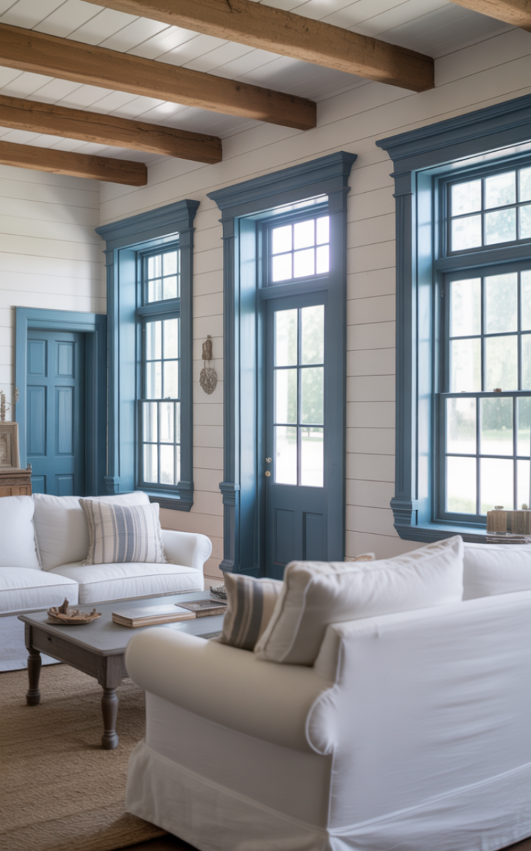 16 Brilliant Farmhouse Blue And White Living Room - My Home And Kitchen