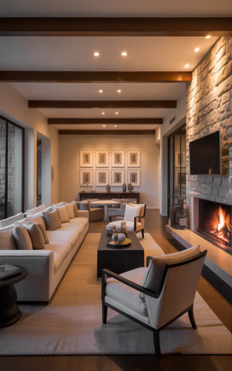 18 Best Long Living Room Layout Ideas with Fireplace - My Home And Kitchen