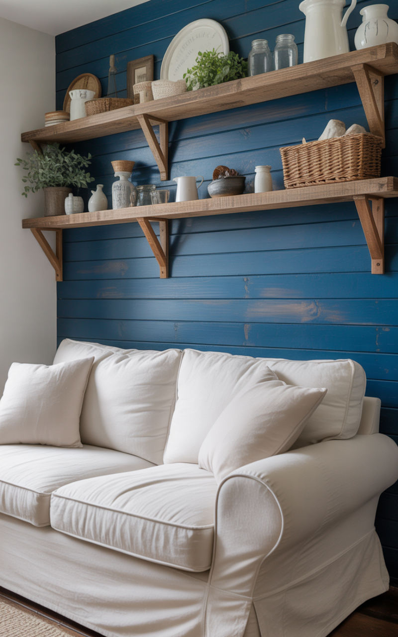 16 Brilliant Farmhouse Blue And White Living Room - My Home And Kitchen