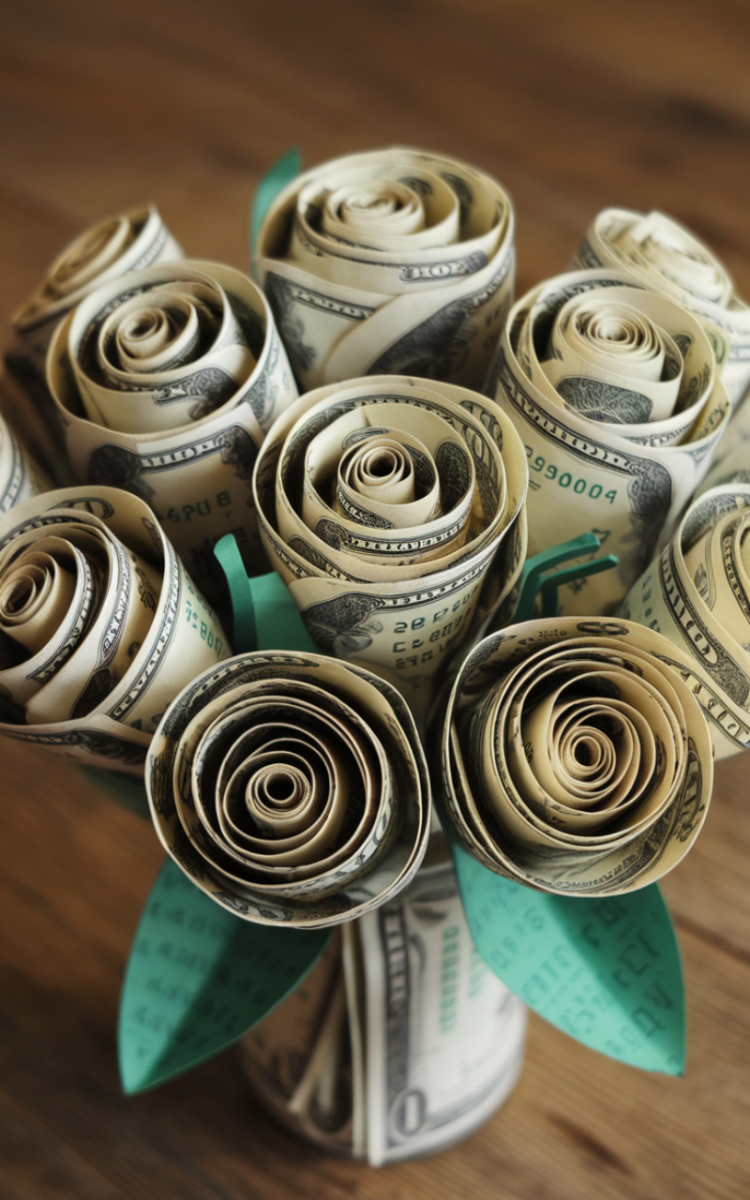 17 Creative Dollar Bill Money Flower Bouquet Ideas - My Home And Kitchen