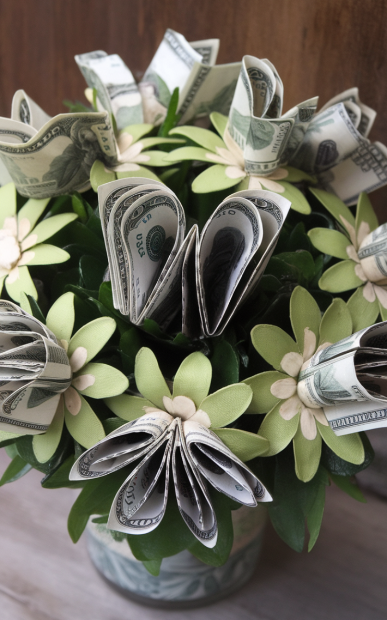 17 Creative Dollar Bill Money Flower Bouquet Ideas - My Home And Kitchen